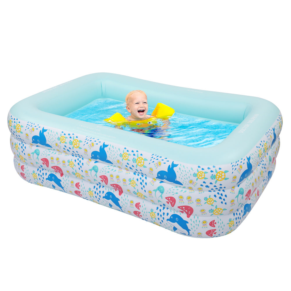 THBOXES Inflatable Pool Three-layer Airbag Children Play Pool 210*140*